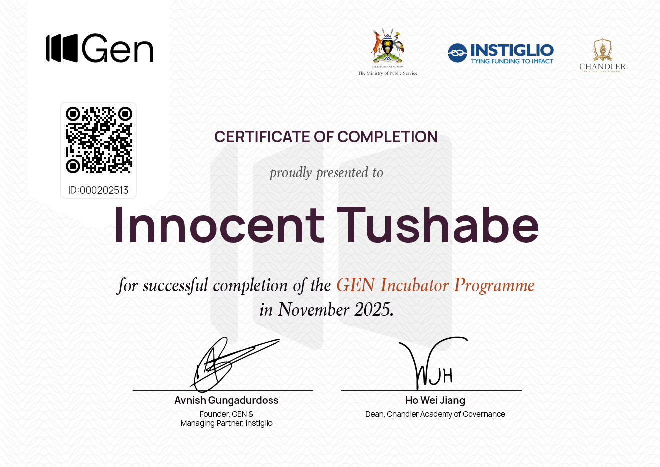Innocent Tushabe - Government Empowerment Network